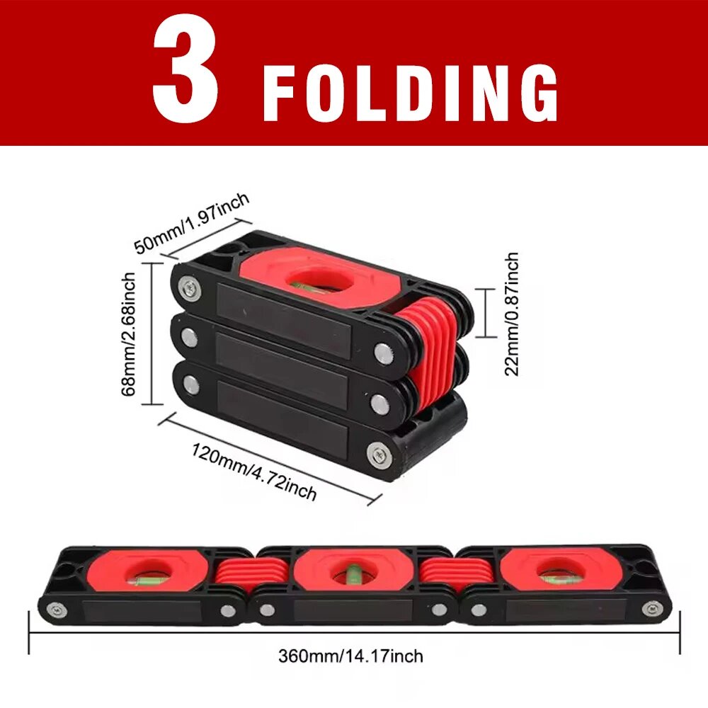 Складной угломер-линейка для деревообработки 3 Folding