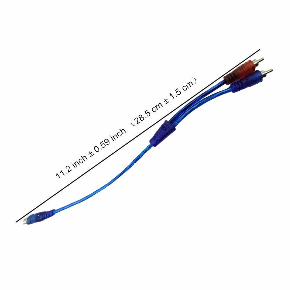 2 Шт RCA Y-Разветвительный кабель Аудиоразъем от 1 Розетки до 2 Штекерных Соединительных Кабелей-Адаптеров