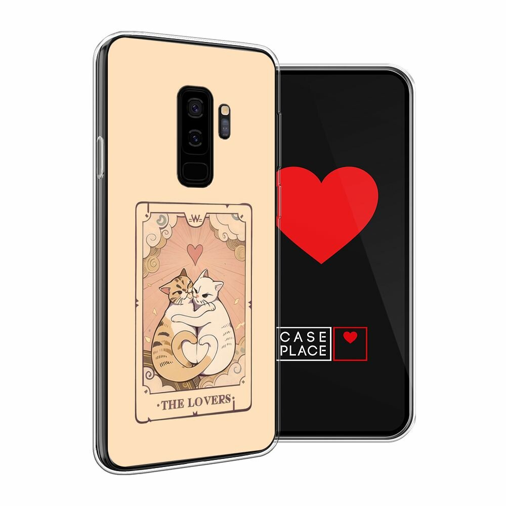 Чехол на Samsung Galaxy S9 + / Самсунг Галакси С9 Плюс с принтом "The lovers cats 1 - 14 февраля" — фото 1