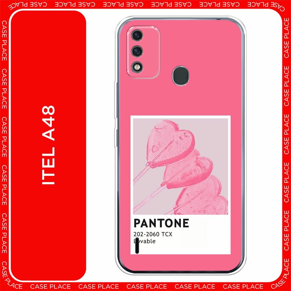 Чехол на Itel A48 / Ител А48 с принтом "Pantone Lovable 1 - 14 февраля"