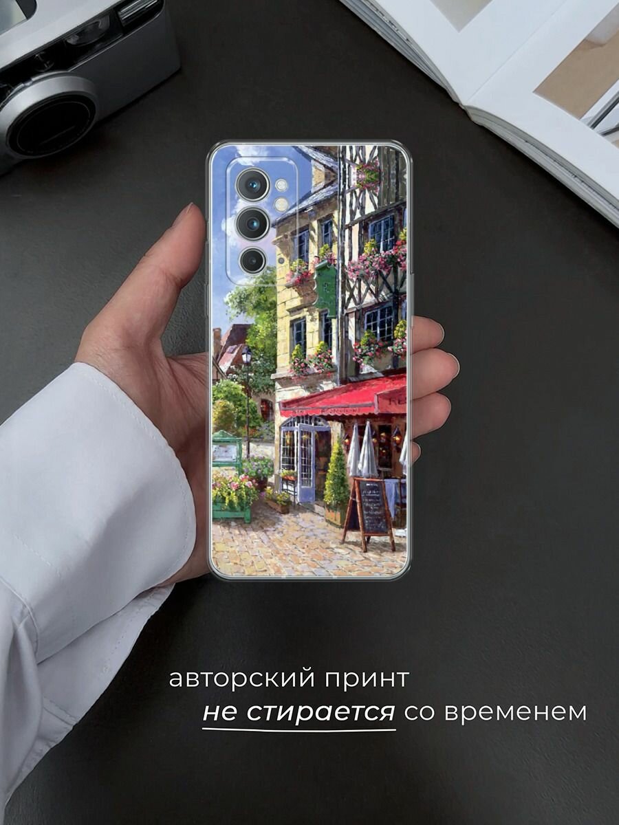 Силиконовый чехол на OnePlus 9RT / ВанПлас 9RT с принтом "Старая улица" — фото 1