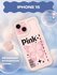 Чехол на Apple iPhone 15 / Айфон 15 с принтом "Pink", прозрачный
