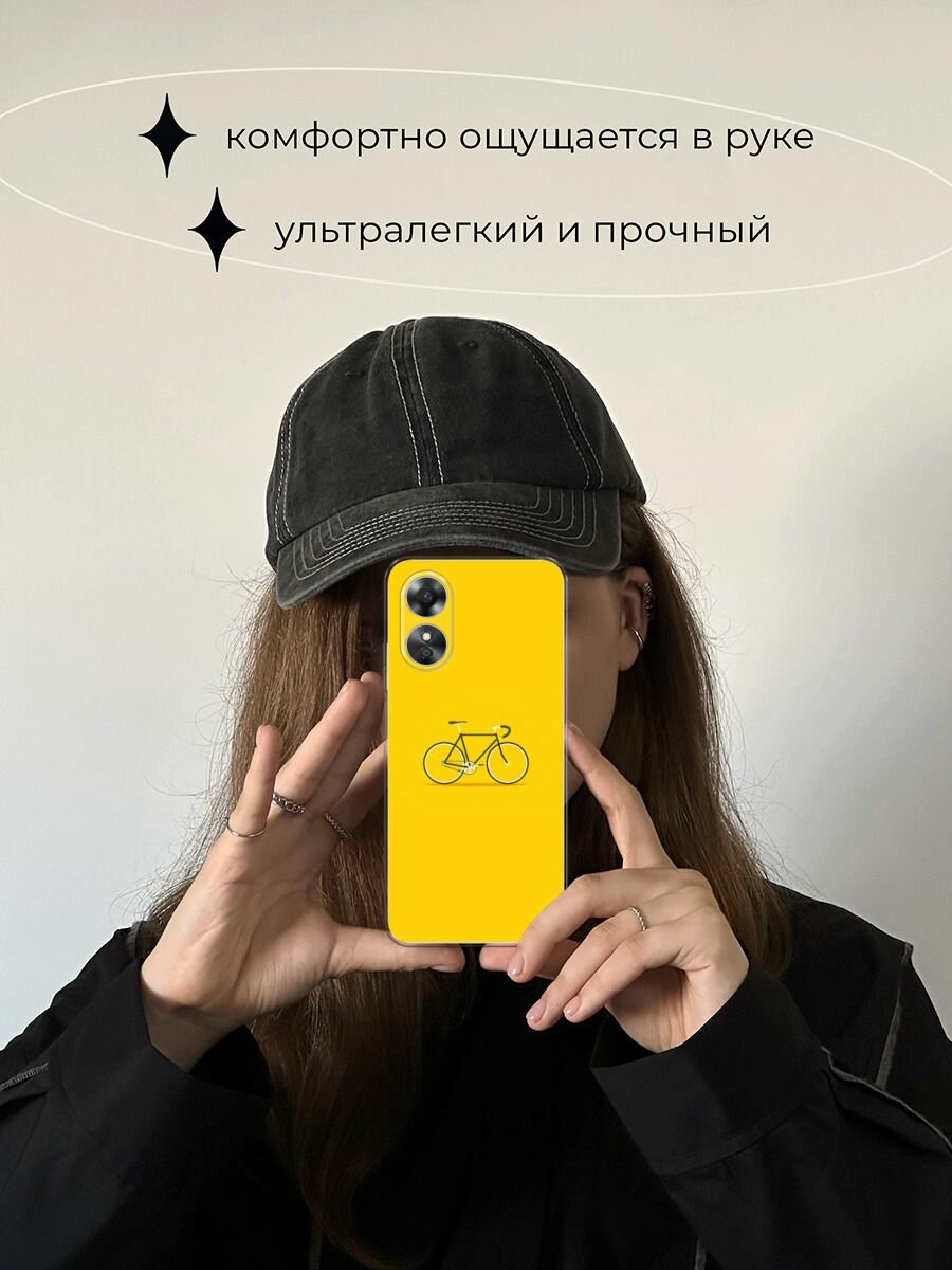 Силиконовый чехол на Oppo A17 / Оппо A17 с принтом "Хобби велосипед 1" — фото 1