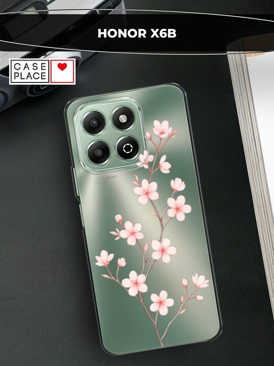 Чехол на Honor X6b / Хонор X6b с принтом "Веточка сакуры 2"
