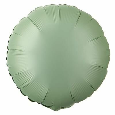 Воздушный шар GRABO "Круг", без рисунка, Сатин Olive Green, 18 дюймов