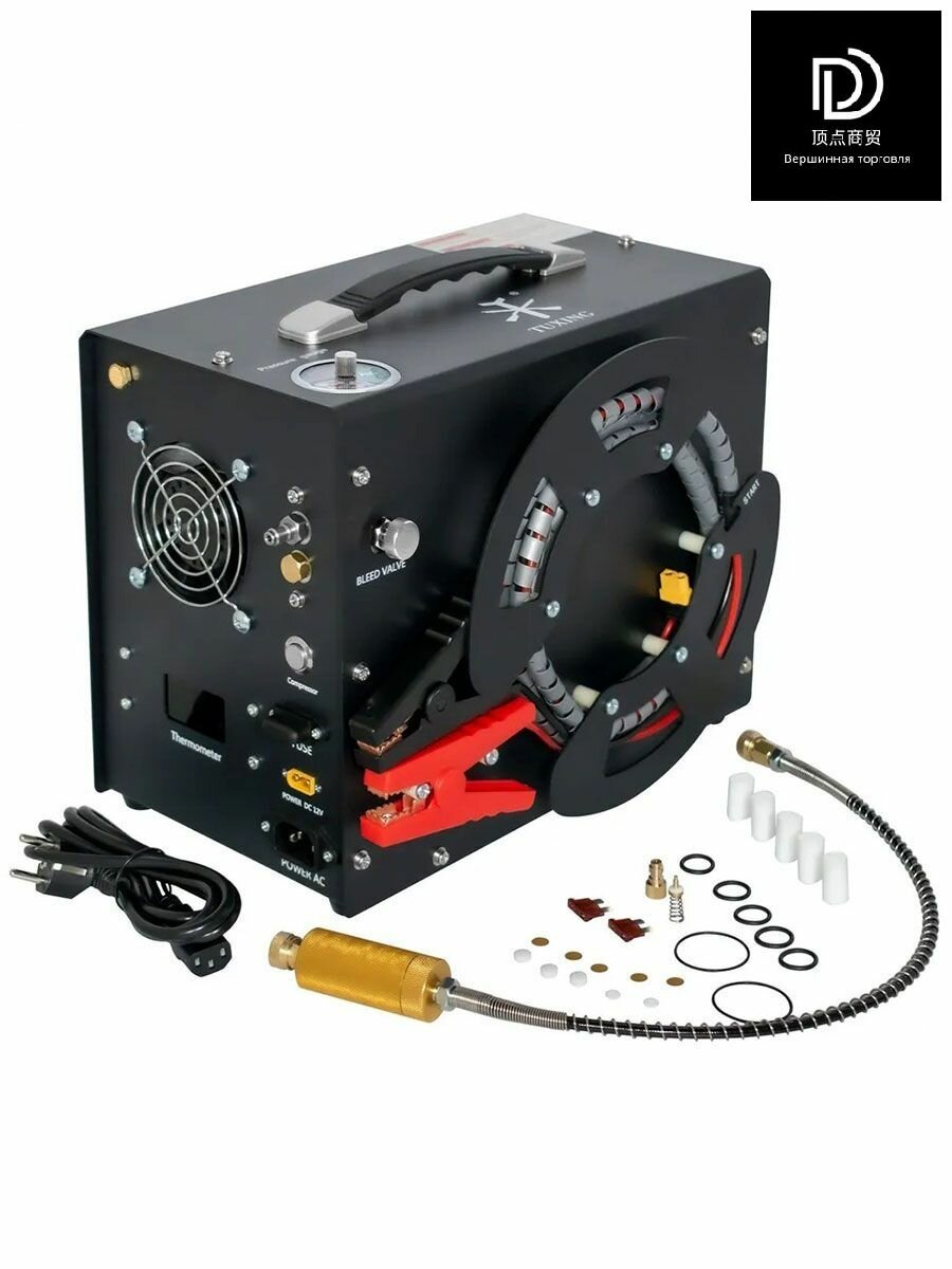 Эксклюзивный портативный PCP компрессор 300 бар с питанием 220В и 12В для дайвинга охоты пейнтбола