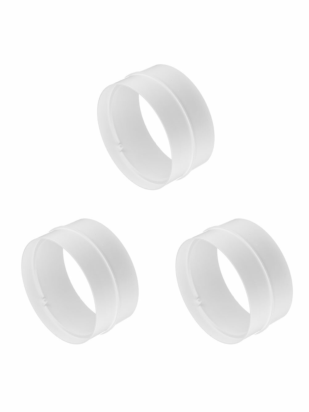 Соединитель для круглых воздуховодов пластиковый d125 мм (3 шт.)