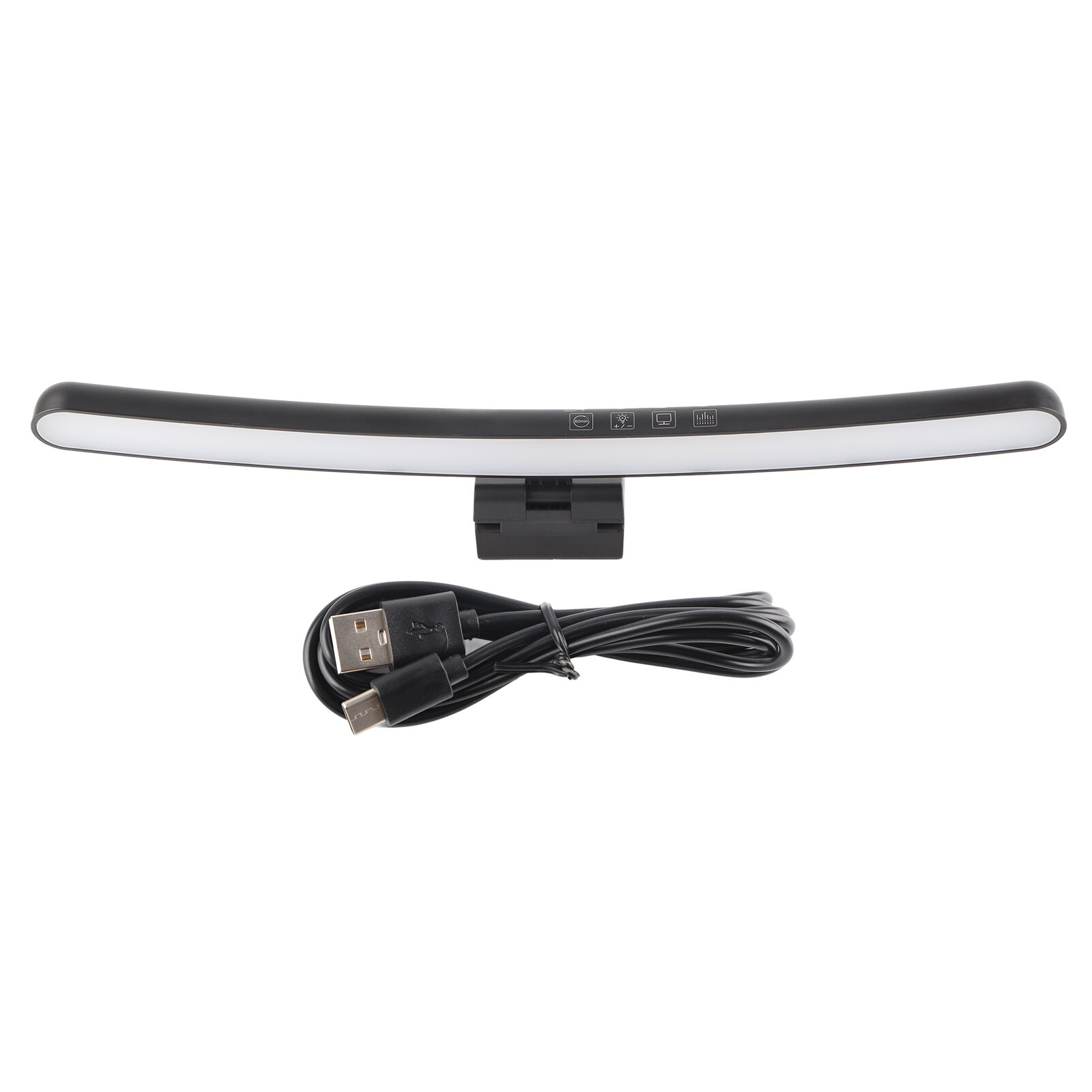 Computer Monitor Lamp 5V 1A Asymmetric Optical Touch Dimming Screen Light Bar with 7 Color RGB for Curved