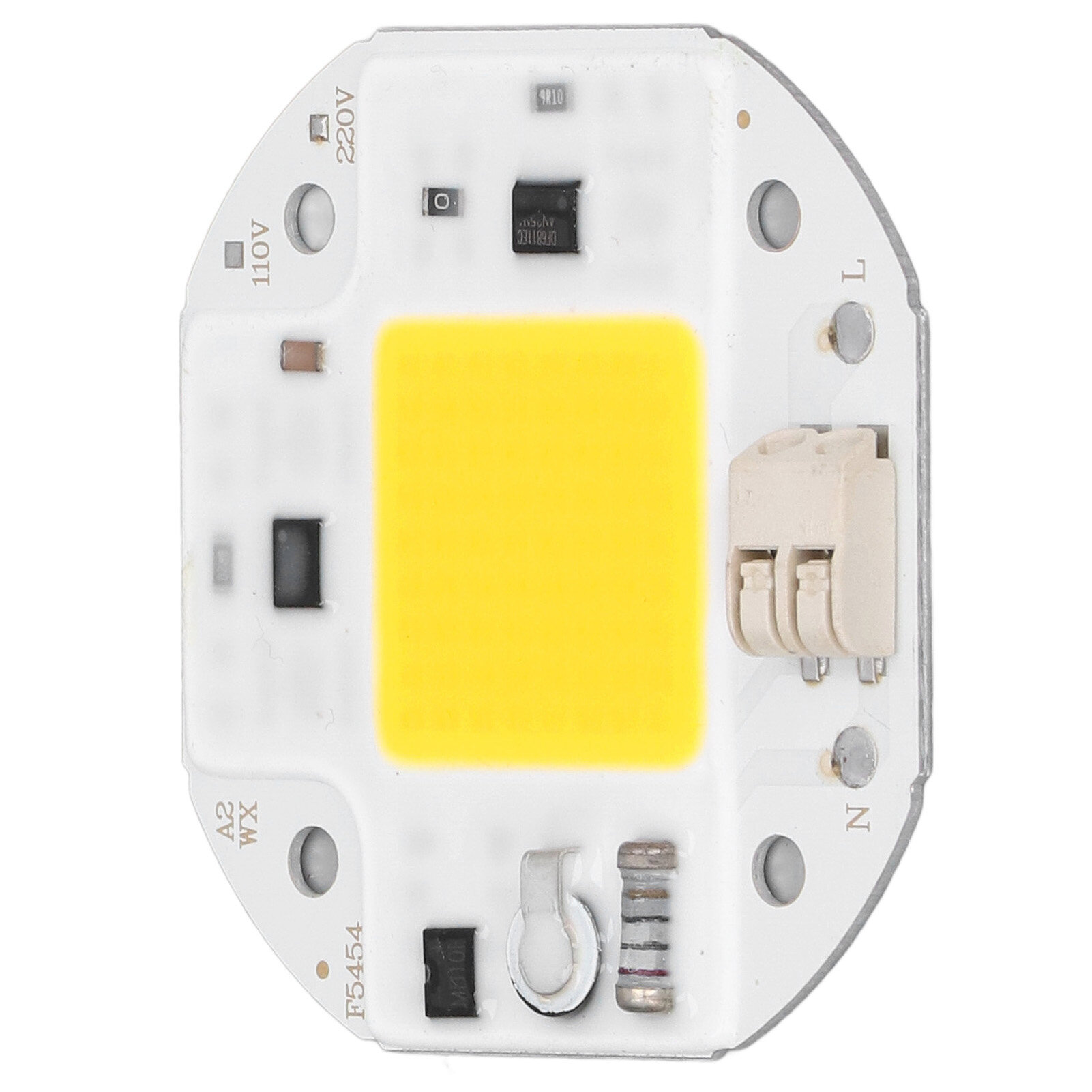 Лампа COB с шариком, светодиодный чип высокой мощности, высокая яркость, бесплатный привод для лампы DIY, прожектор, внутреннее освещение, 220 В, 50 Вт, теплый белый, 2800K‑3500K