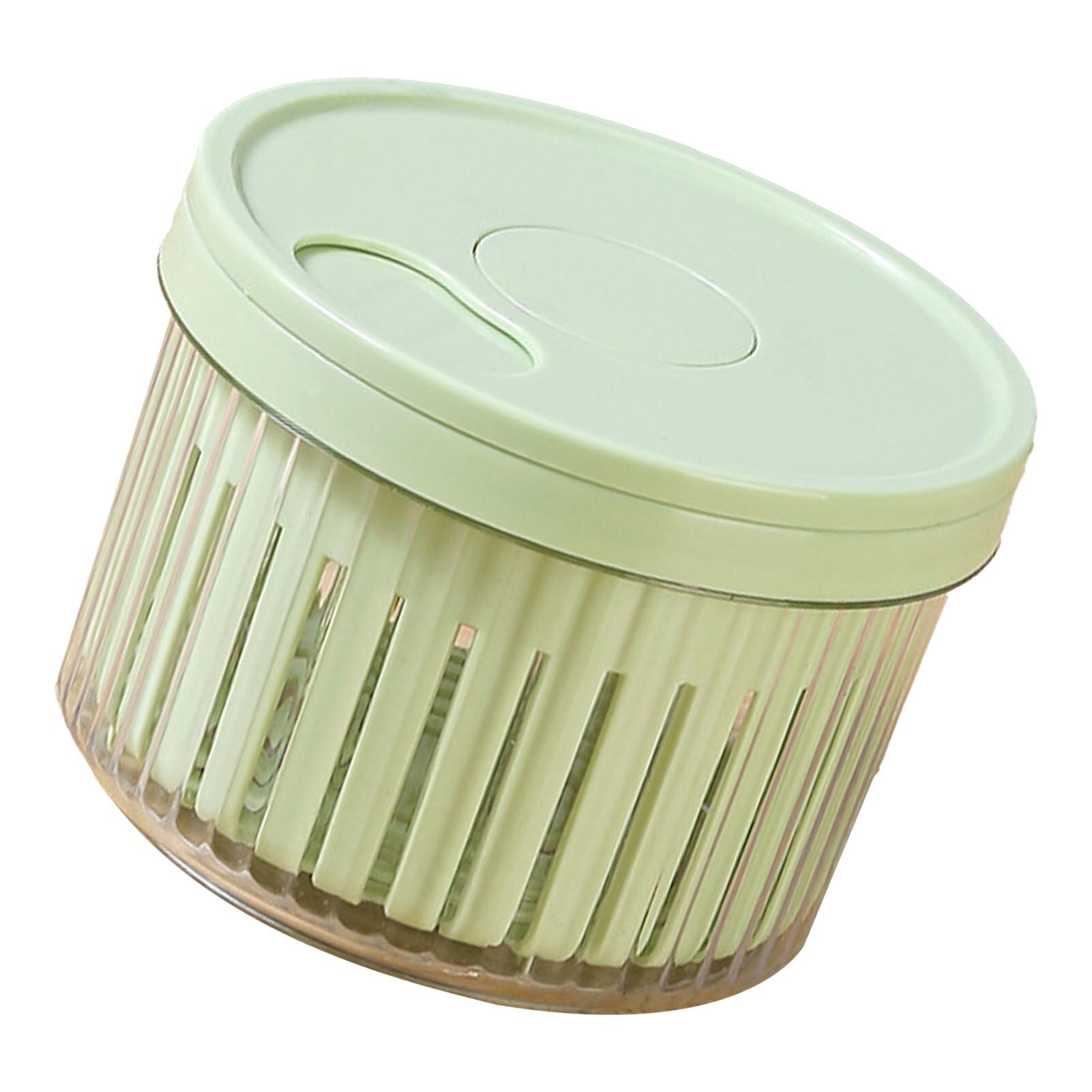 Контейнер для фруктов и овощей круглой формы Многофункциональный пластиковый ящик для хранения зеленого лука Зеленый