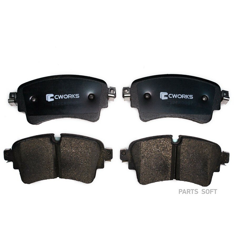 CWORKS Тормозные колодки задние, Low Metallic