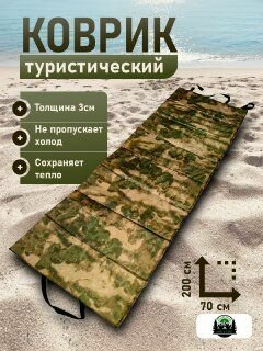 Коврик туристический складной каремат, толщина 3см