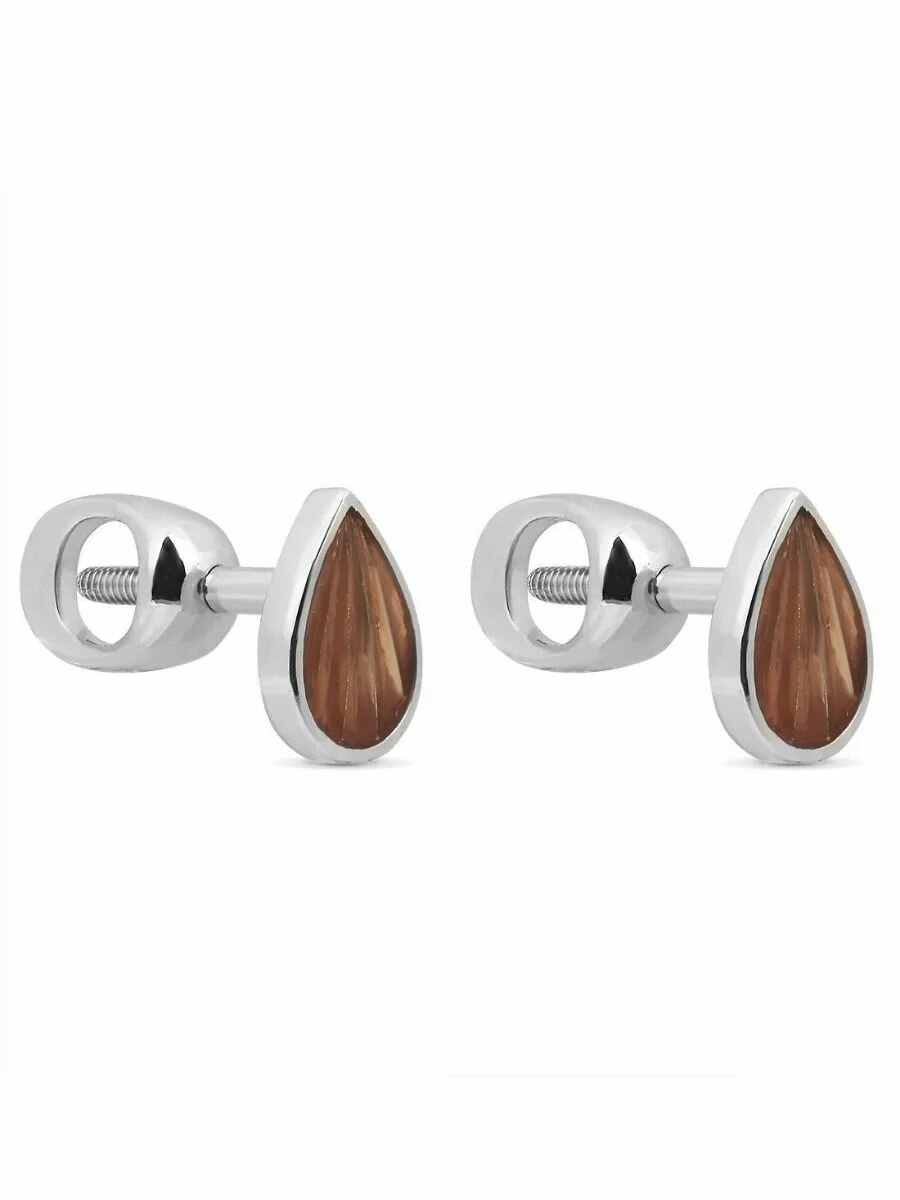 Моносерьга, серебро, 925 проба, родирование, эмаль