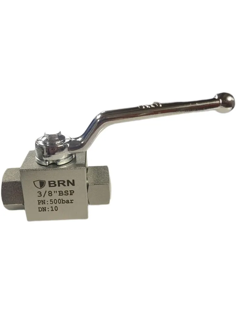 Кран гидравлический шаровый двухходовой 3/8" 500 бар, DN 10 мм BRN