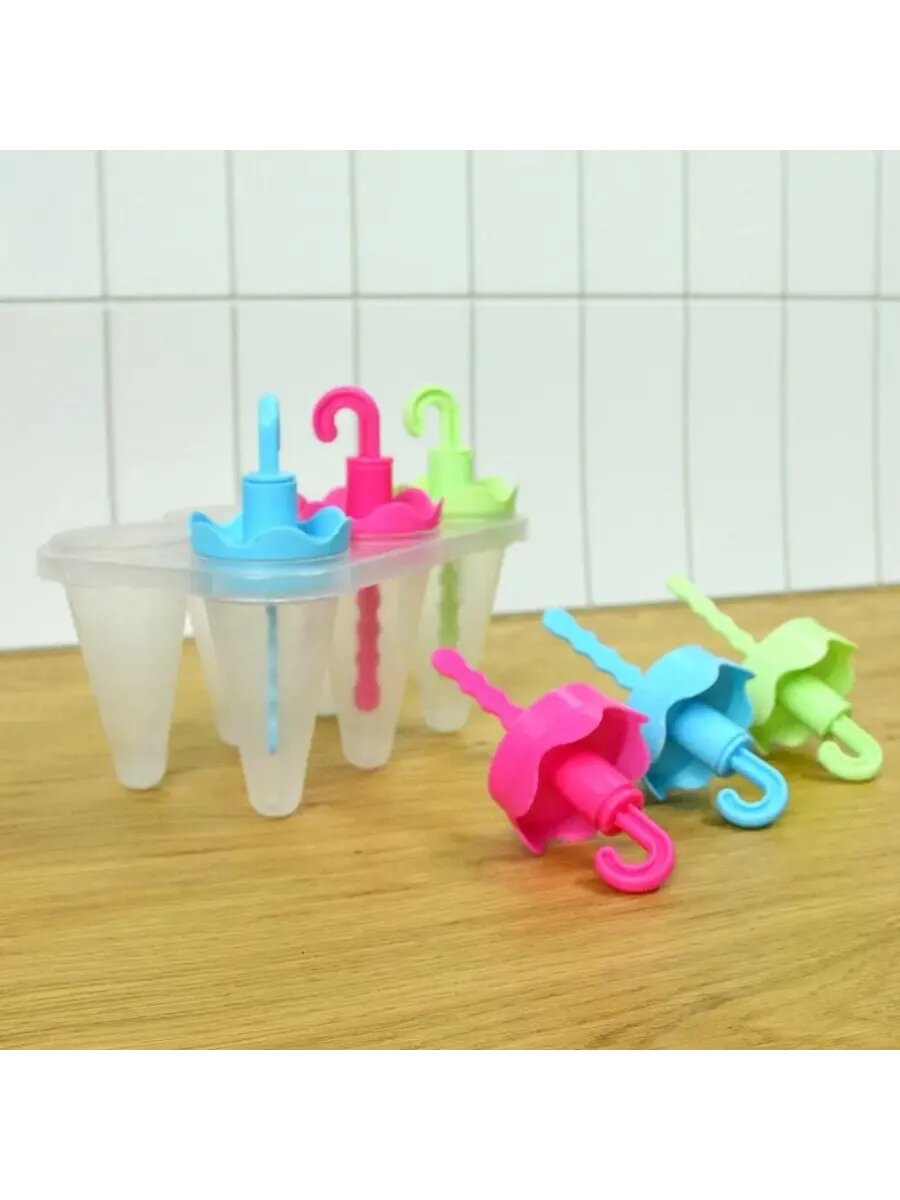 Яркие формочки для мороженого с зонтиками