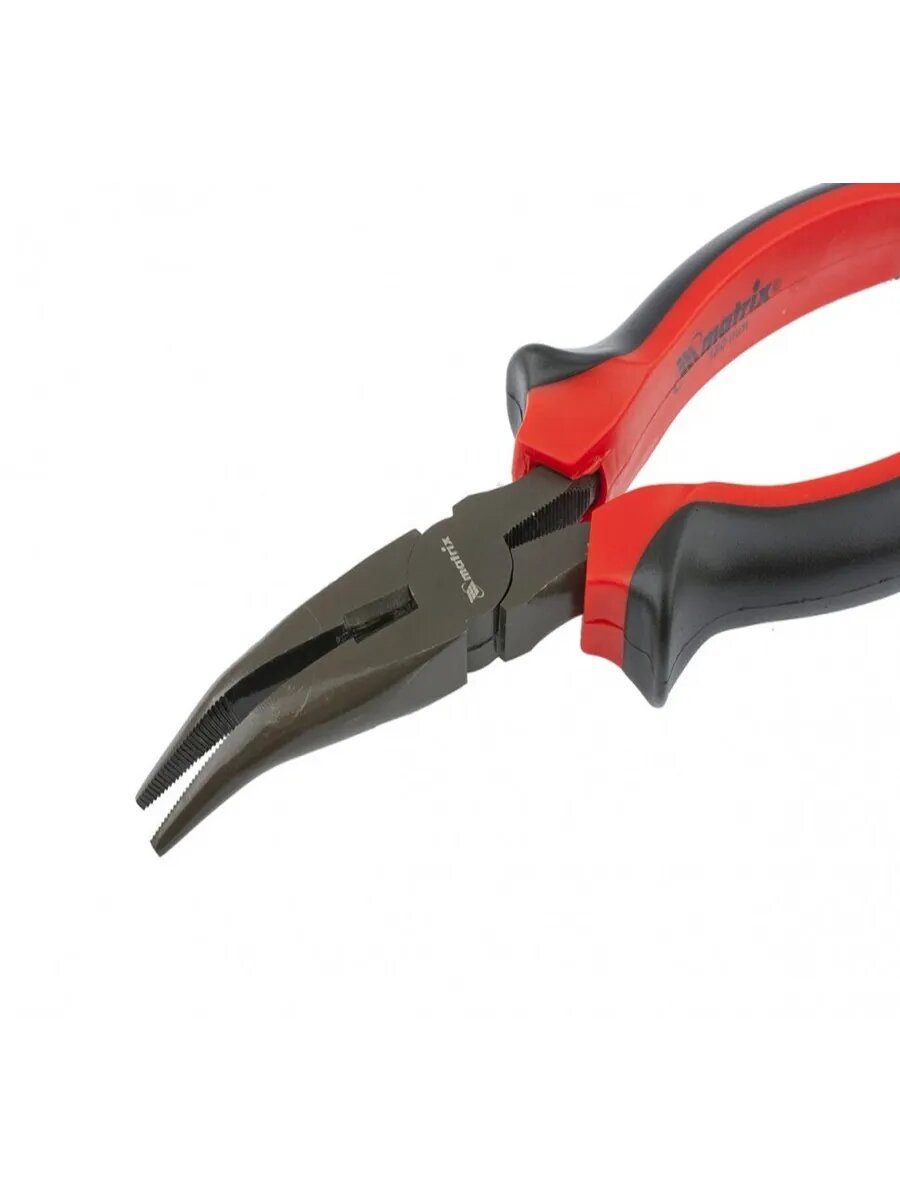 Длинногубцы изогнутые Black Nickel, 200 мм, , MATRIX, 17462