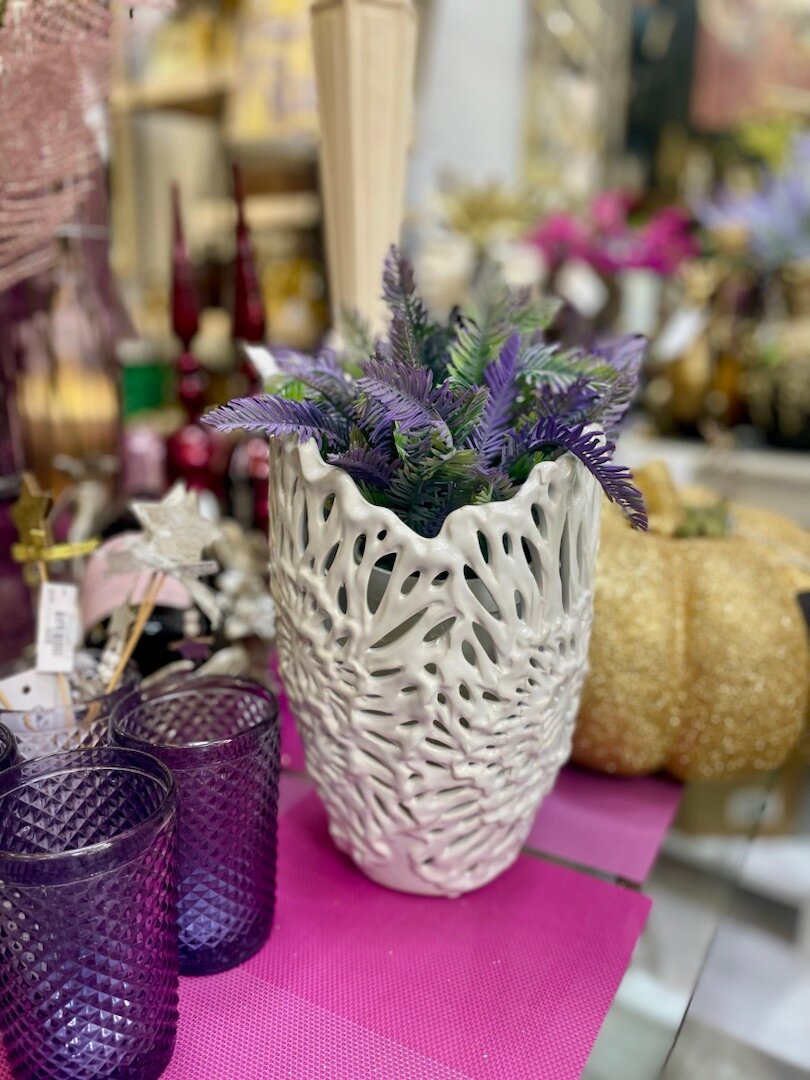 Ваза Viviana Casaentera CE05-F51727 керамика белый 170х170х270