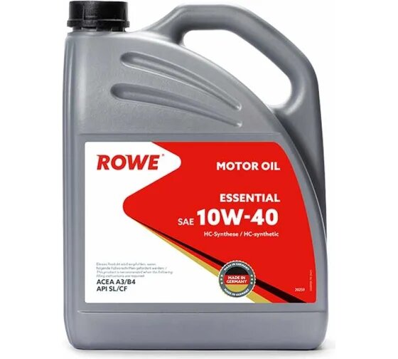 Моторное масло синтетическое Rowe ESSENTIAL SAE 10W-40 5 л, артикул 20259-595-2A