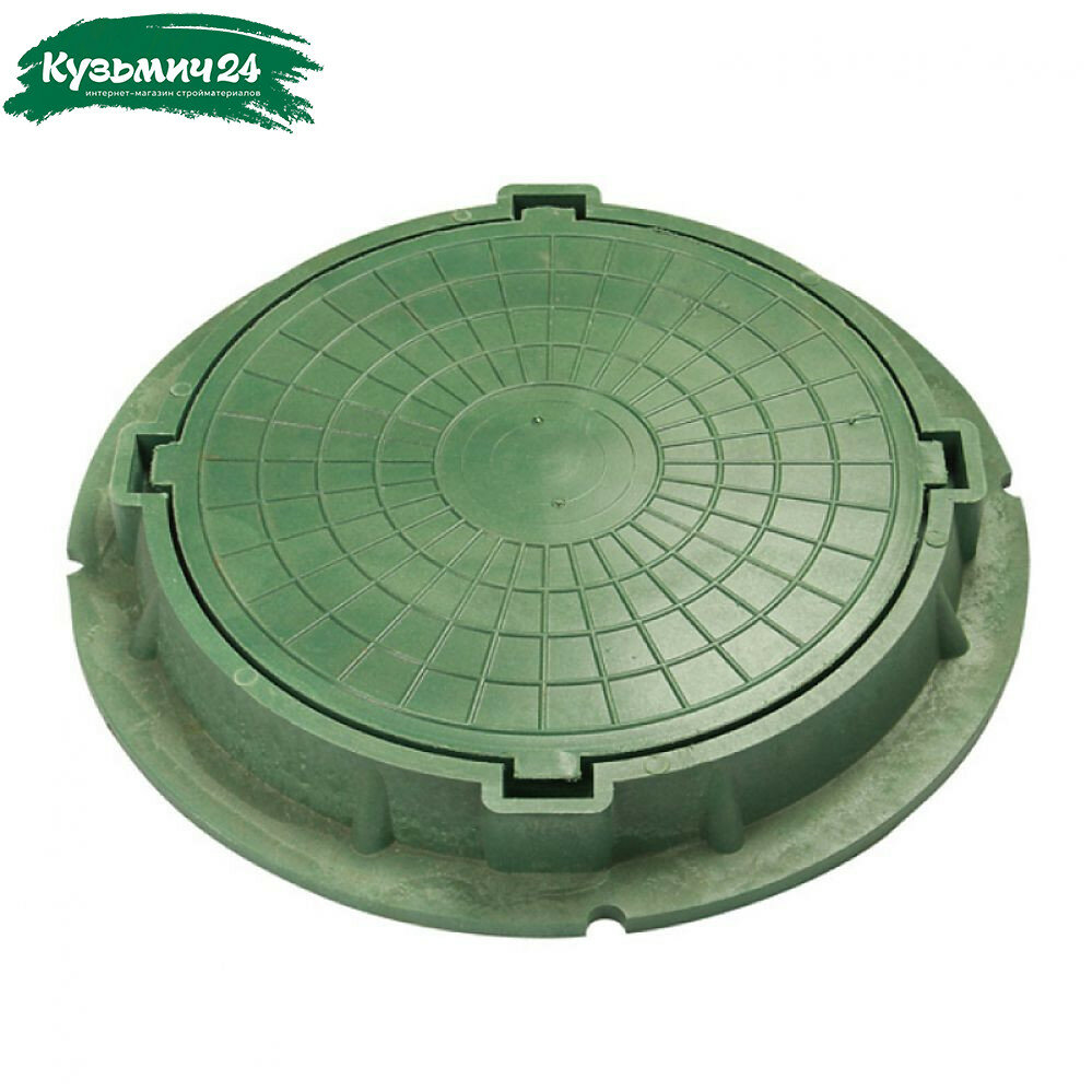 Люк смотровой канализационный Садовый, полимерный, 1.5 тонны, корпус 760 мм, крышка 540 мм, 1 шт