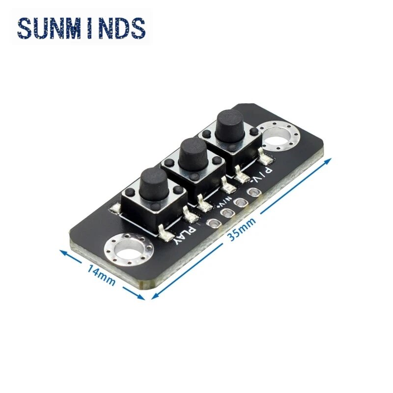 Кнопочный модуль MCU для усилителя мощности Bluetooth Темно-синий, 3 bit