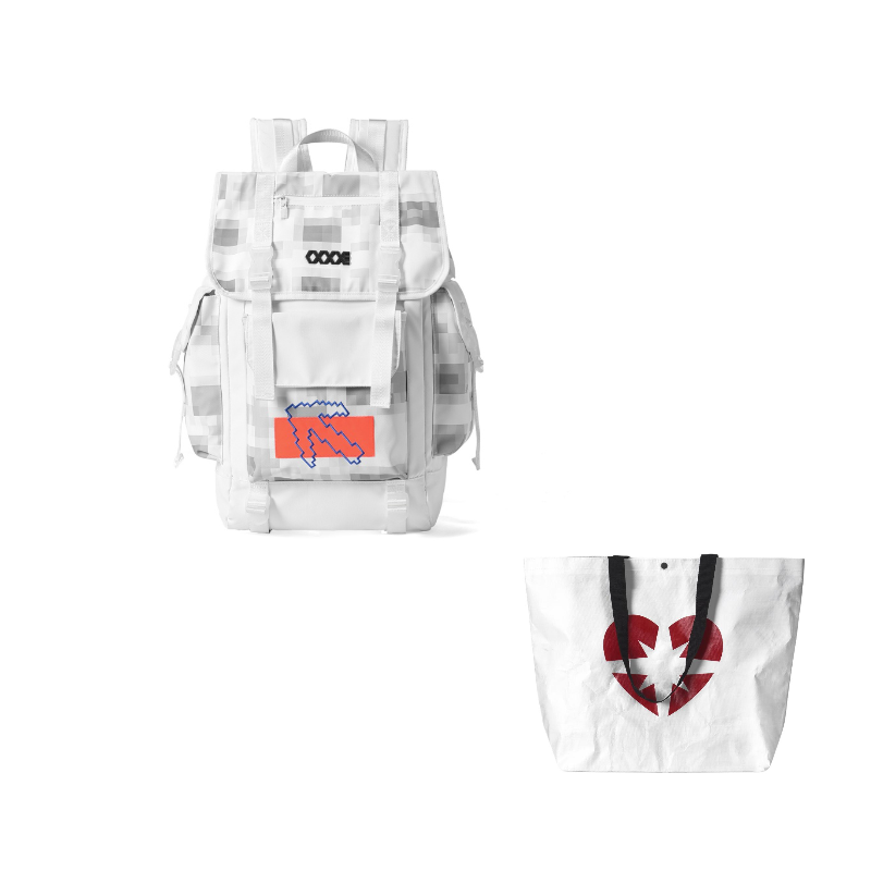 Мешок для обуви унисекс COEXISTENCE Mosaics Backpack Large белый