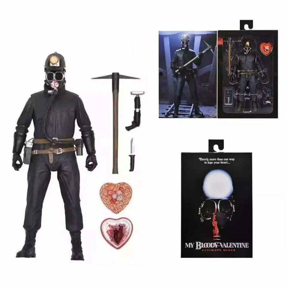 Фигурки NECA, Bloody Valentine's Day: Miner, 7-inch Movable Model
