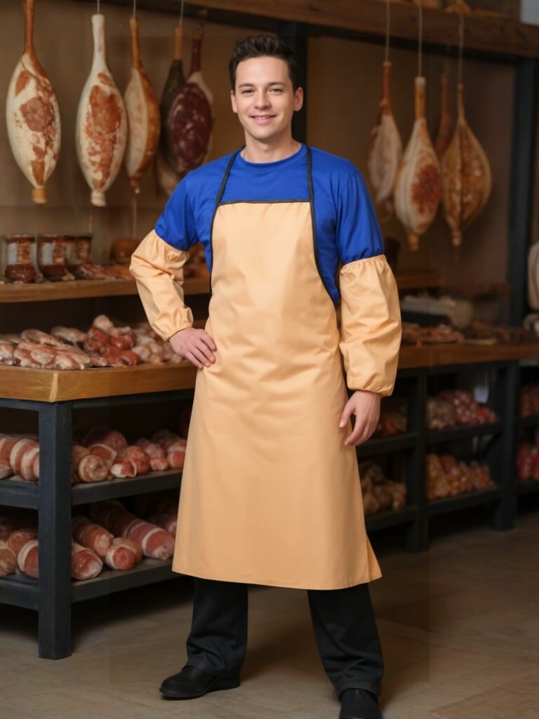 Фартук Сириус, прорезиненный, универсальный, оранжевый, 108 x 76 см