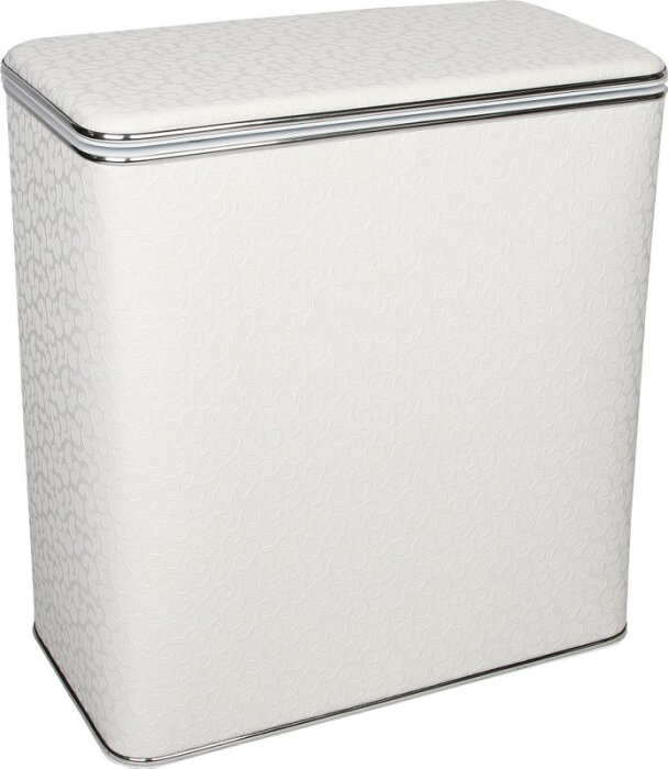 Корзина для белья Geralis FWH-M флористика, белая, хром, малая