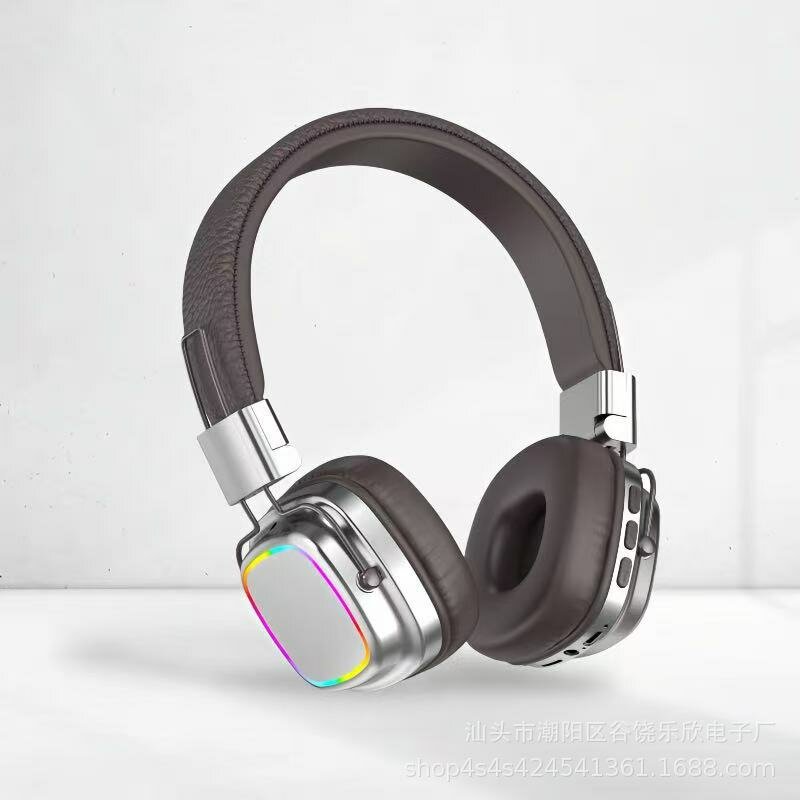 Беспроводная гарнитура bluetooth на головке ретро светящийся сабвуфер шумоподавитель гарнитура