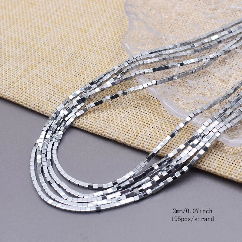 Бусины из гематита серебристого цвета YanQi A8