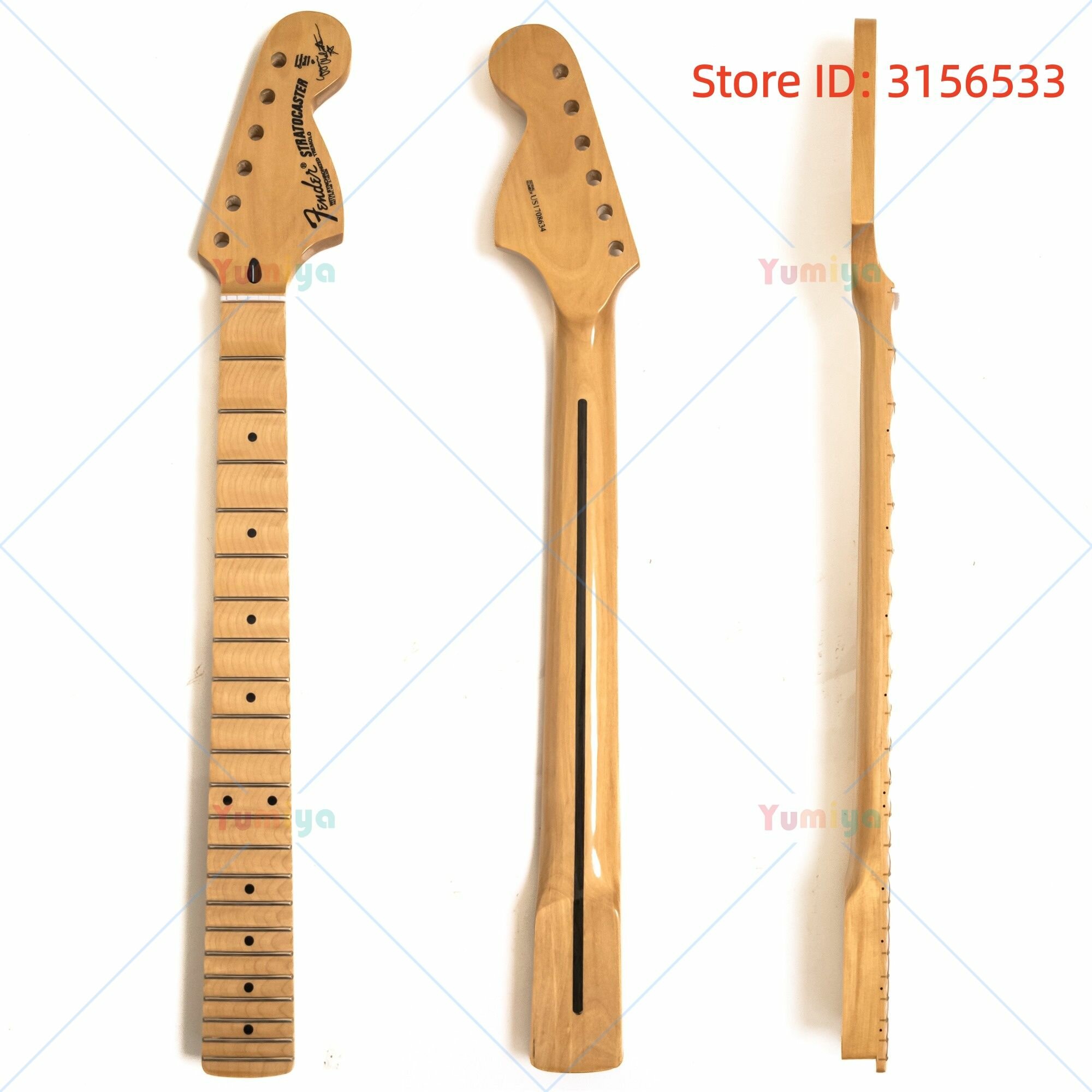 Гриф электрогитары Fender Stratocaster с зубчатым кленовым грифом 22 Лады для электрогитарных партий ST