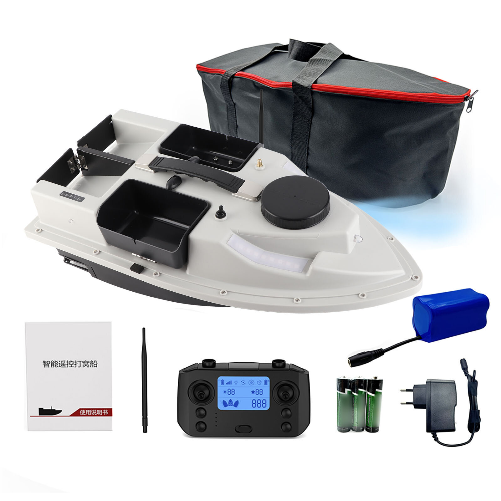 GPS RC Bait Boat 500M Рыбалка с дистанционным управлением лодкой 2 кг нагрузка Беспроводной рыбалки кормовой корабль лодка