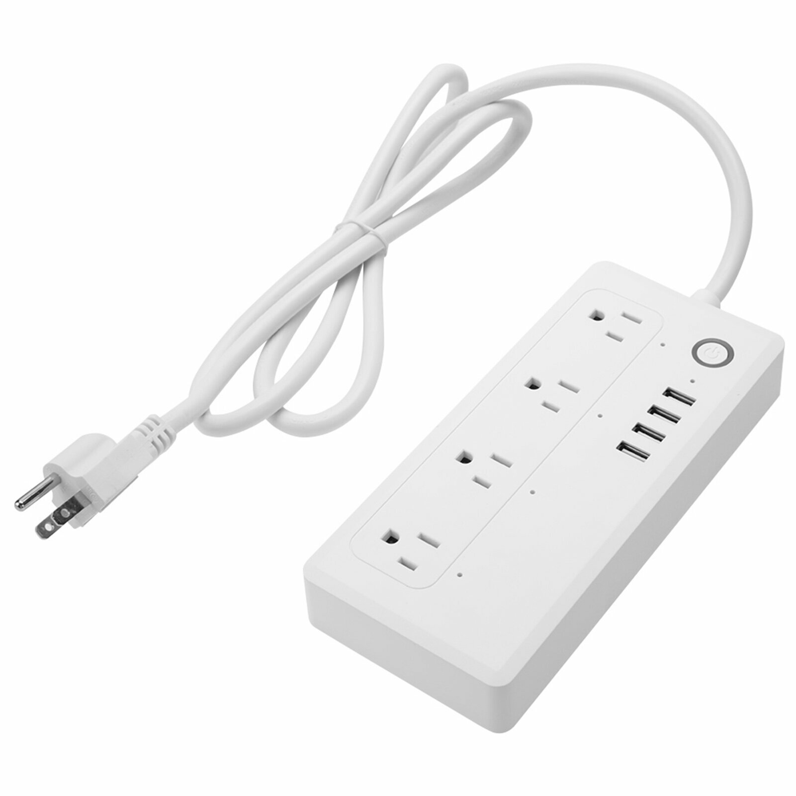 Wi -Fi Power Strip Surge Protector Smart 4 USB -порты контролируется голосовым голосовым голосом