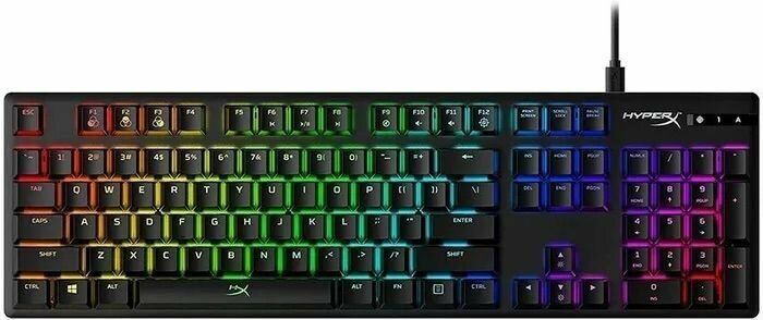 HyperX Игровая клавиатура проводная HyperX Alloy Origins, (HyperX Red), Английская раскладка, черный