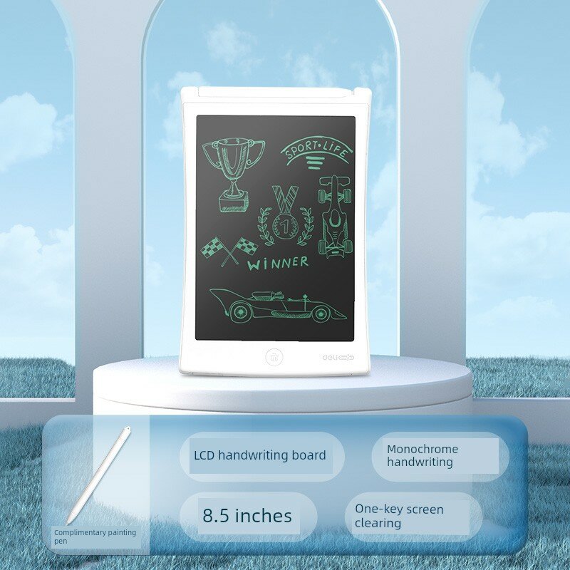 8.5-дюймовый LCD письменный планшет с монохромным экраном для защиты глаз, стираемая цифровая доска для рисования
