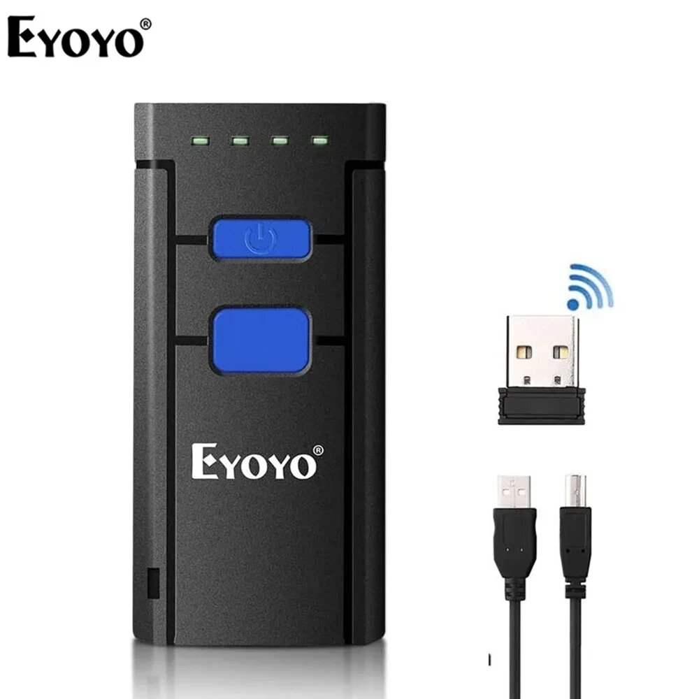 Сканер штрих-кода Eyoyo, беспроводной, Bluetooth, 2,4 ГГц, IOS/Android/Windows