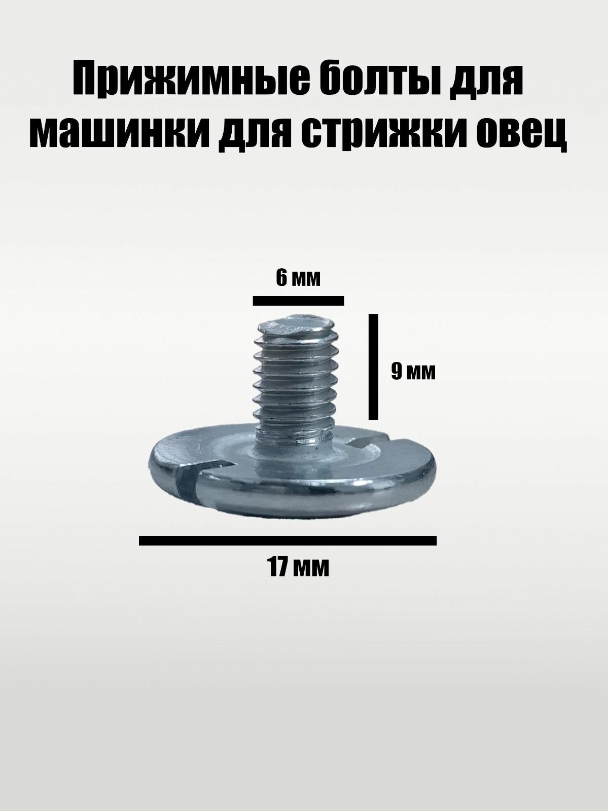 Болты для крепления ножей 4 шт под П-образный ключ на машинки для стрижки овец и баранов
