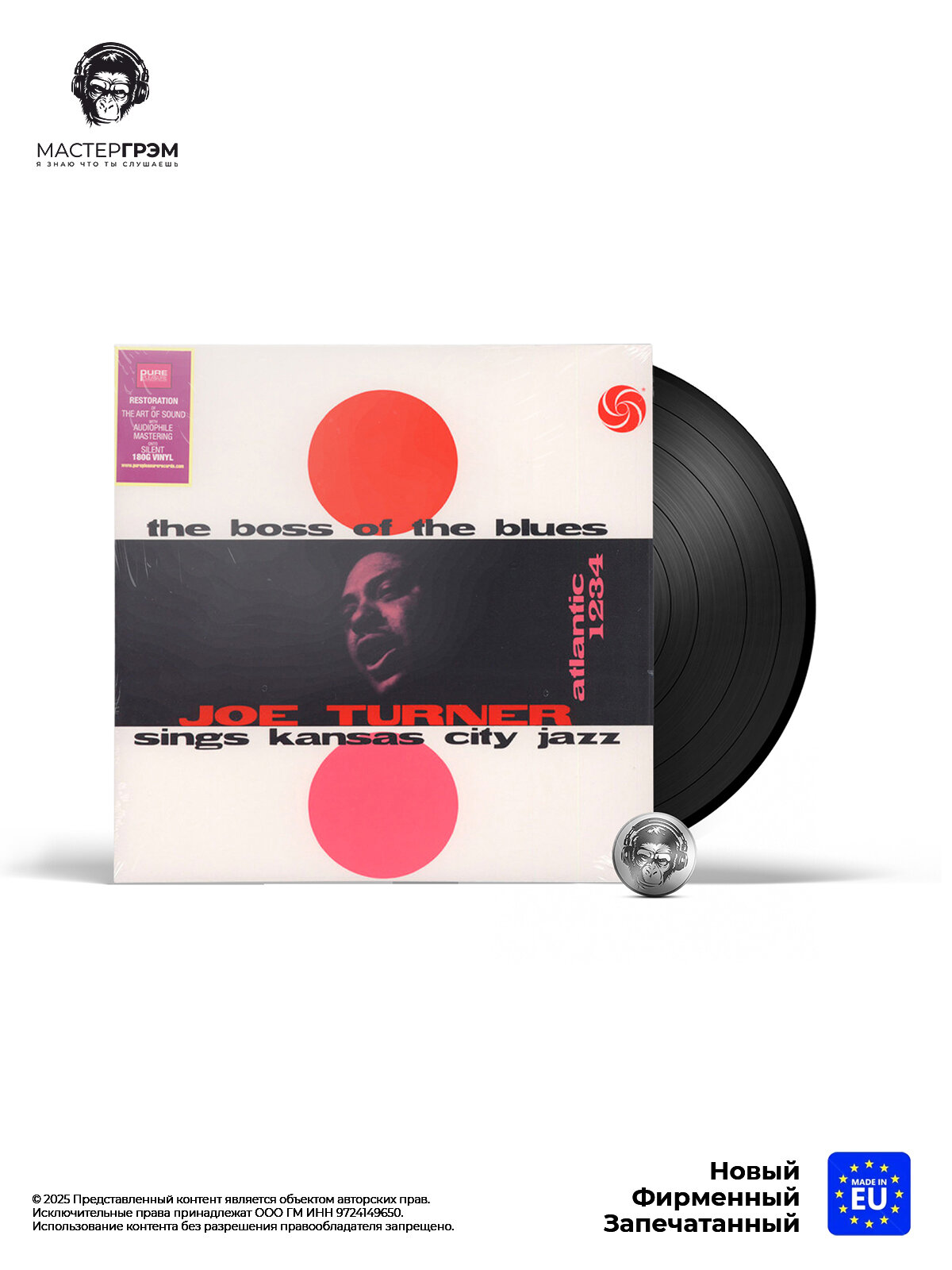 Big Joe Turner - The Boss Of The Blues Sings Kansas City Jazz (Analogue) (1LP), 2015, Pure Pleasure, Mono, Виниловая пластинка