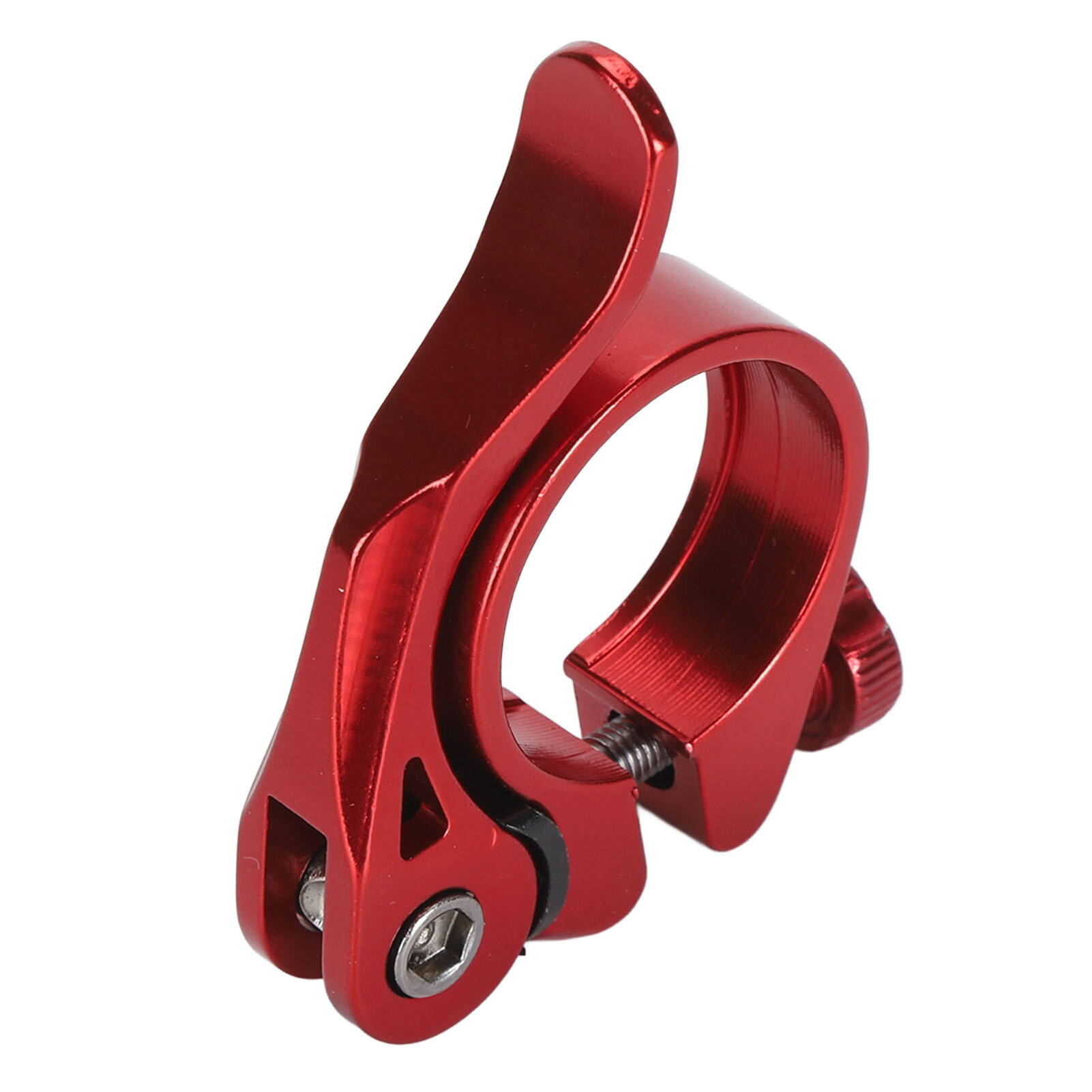 Bike Seatpost Clamp Professional 31.8mm Aluminum Alloy Lightweight Quick Release Bicycle for Mountain Road Red