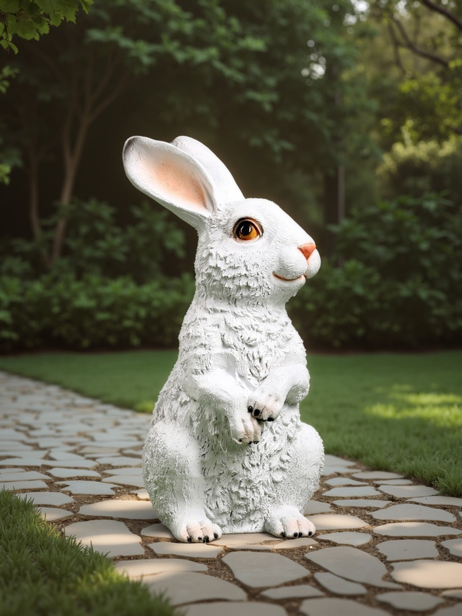 Садовая фигура Хорошие сувениры "Зайка", 12 х 9 х 21 см, белый