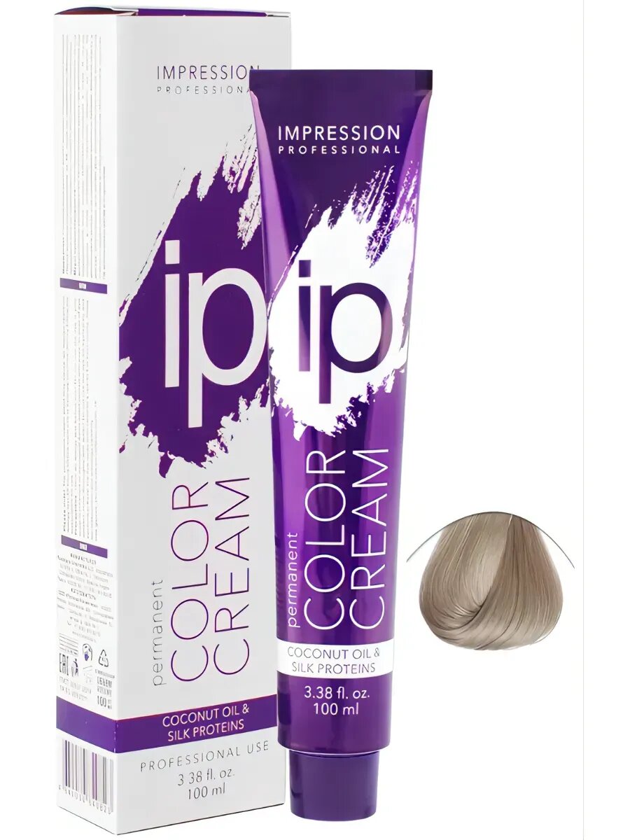 Стойкая крем-краска тон "Очень светлый блонд пепельный 9.1"