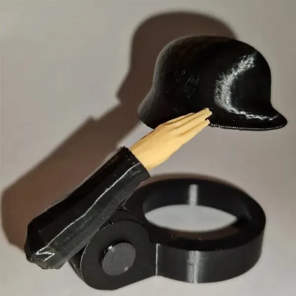 Солдатский шлем для пивной бутылки MIHJUSFDH Черный, Black skin tone