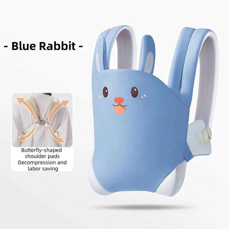 Рюкзак-кенгуру 4 в 1 из хлопка и полиэстера Голубой, Blue Rabbit