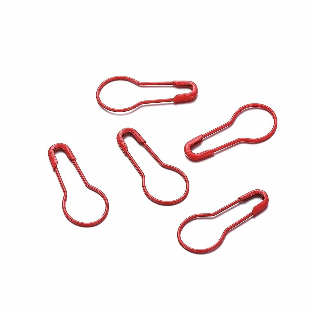 Маркеры для вязания, набор металлических булавок 50 шт, маркировщик петель для крючка, красные закрывающиеся клипсы, аксессуары для ручного вязания и вязания крючком