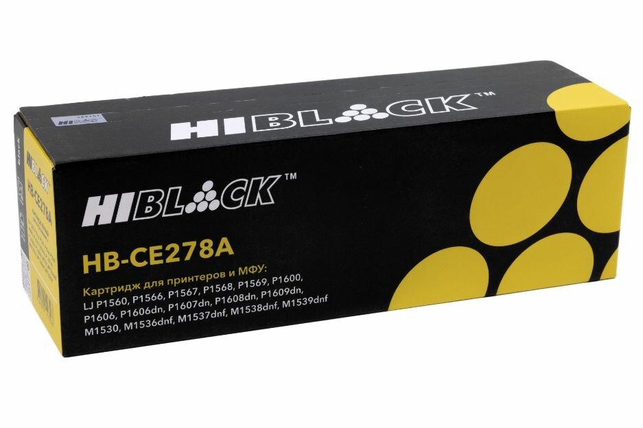 Картридж Hi-Black (HB-CE278A) для HP LJ Pro P1566/P1606dn/M1536dnf, 2,1K