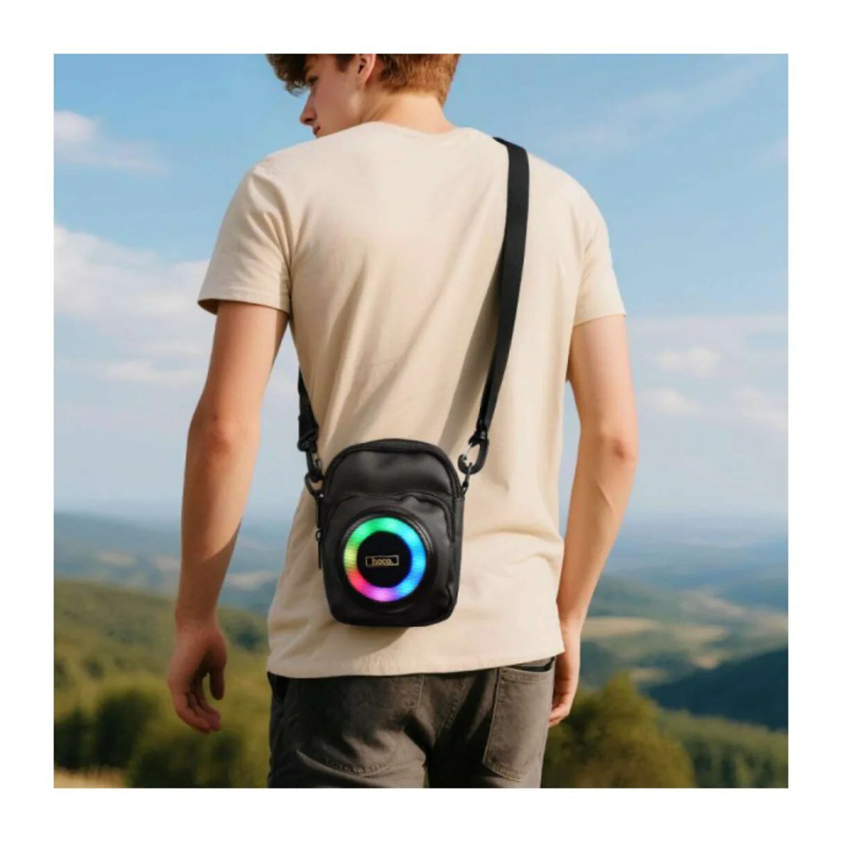 Сумка кросс-боди со встроенной колонкой Hoco HC41 Wave Bass Black