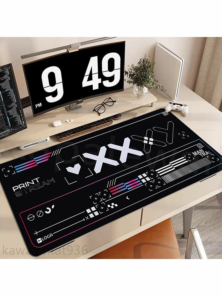 Коврик для мыши CSGO "Counter-strike", XXL, чёрный, белый, перламутр, нескользящее основание