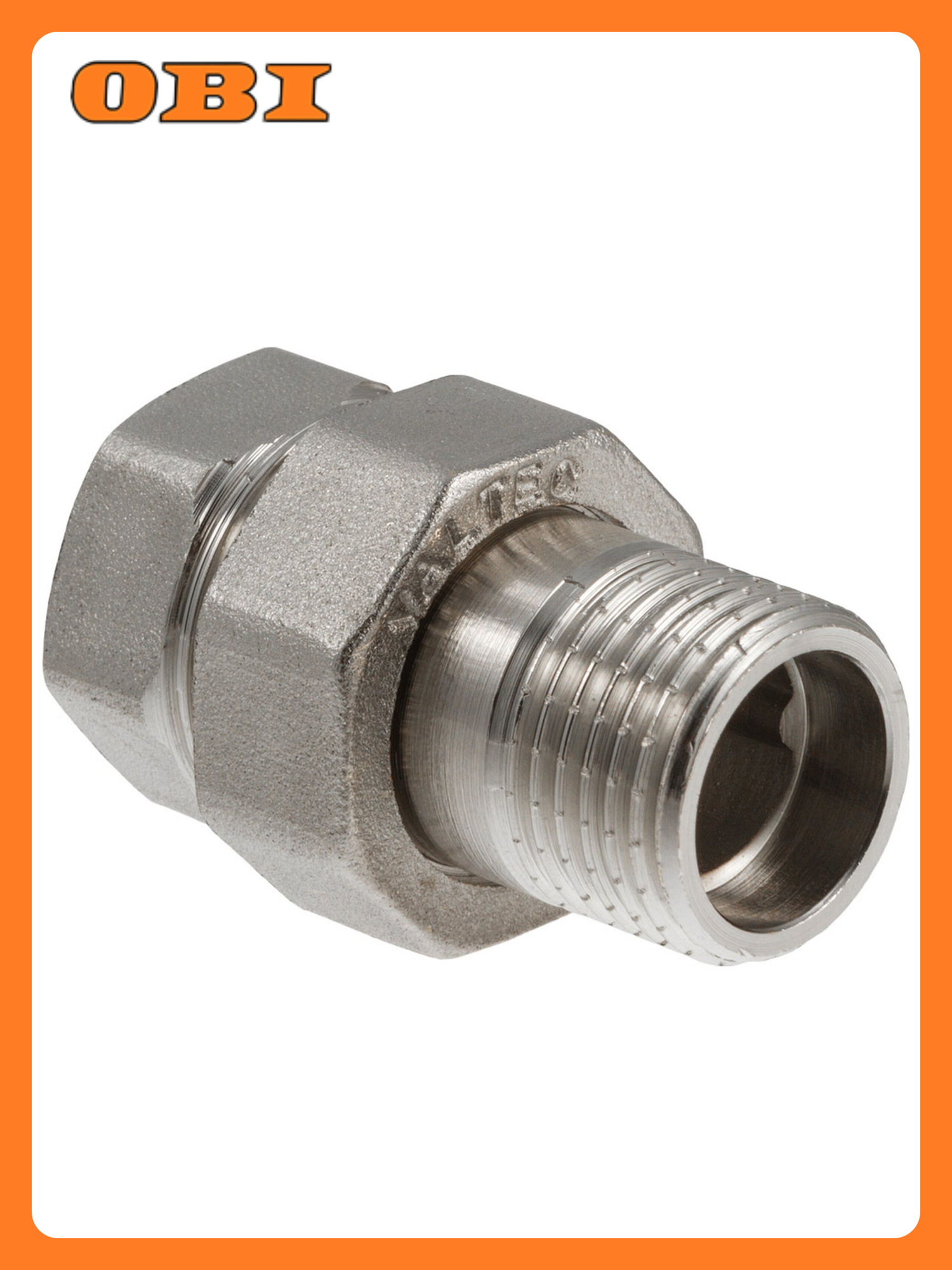 Сгон прямой латунь никелированная VALTEC 1/2"х 15 мм