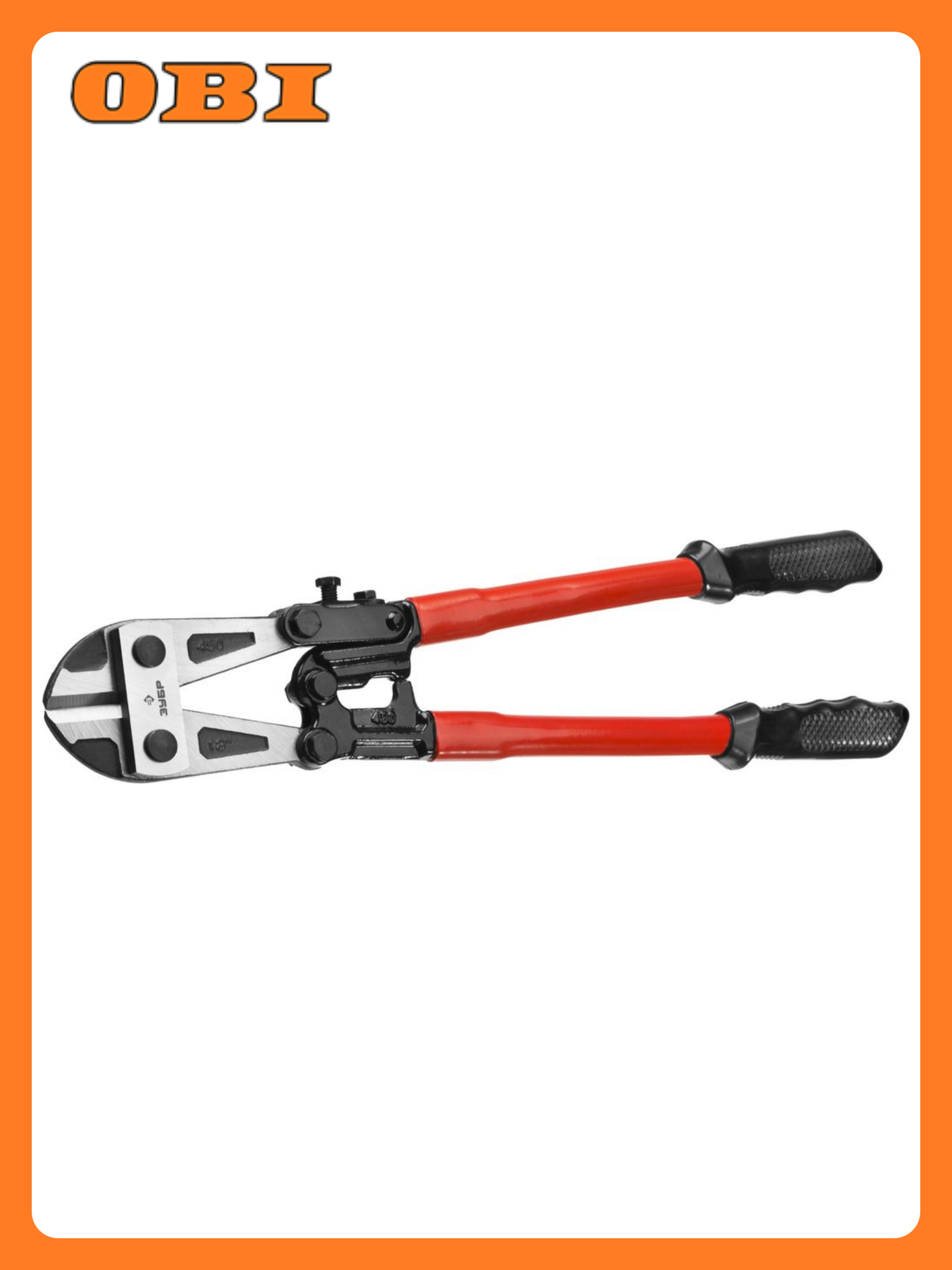 Болторез ЗУБР, углеродистая сталь, длина 450мм, красный/черный