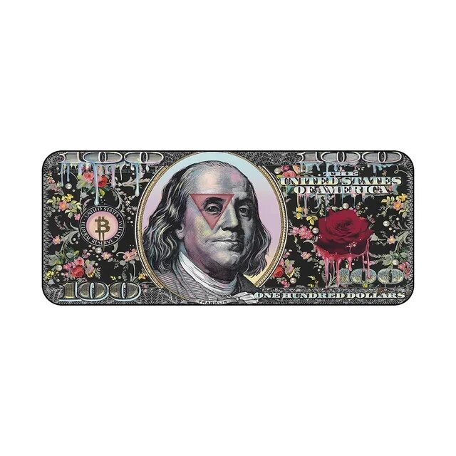 Коврик за доллар, коврик для спальни, долларовые купюры, шкафчик для гостиной, прикроватный коврик, коврик у входной двери за доллар, Alfombra Habitación